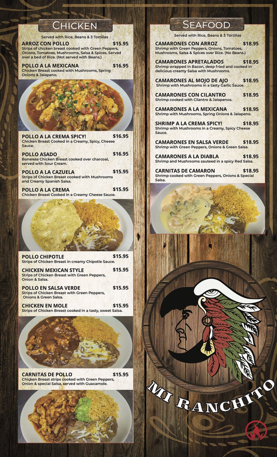 Menu – Mi Ranchito Restaurant